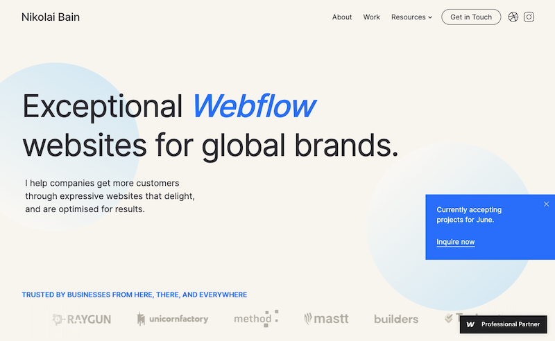 Nikolai Bain | Webflow Partner